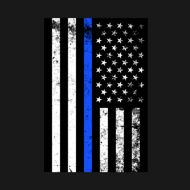 Distressed style police being American flag - Police - Long Sleeve T ...