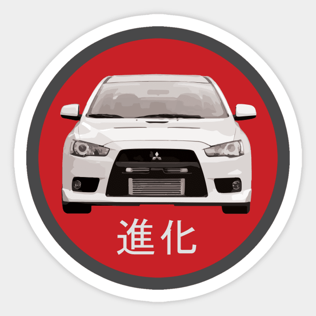 Mitsubishi Evo X - JDM Design - Mitsubishi Evolution - Sticker | TeePublic