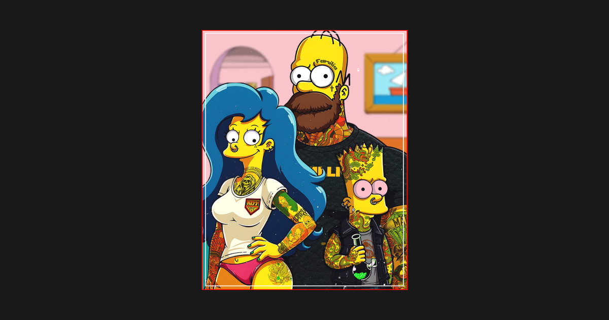 Simpson Familia - Cartoon Character - T-Shirt | TeePublic