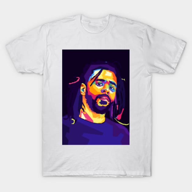 J Cole Rapper Wpap Pop Art - J Cole Album - T-Shirt | TeePublic