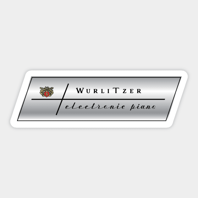 Wurlitzer electric piano logo - Wurlitzer Electric Piano - Sticker ...