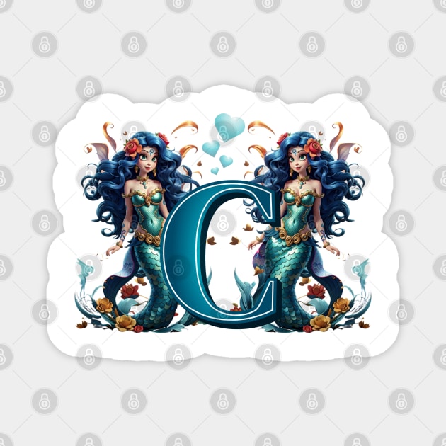 Mermaid Alphabet The Letter C - Alphabet Letters - Magnet | TeePublic