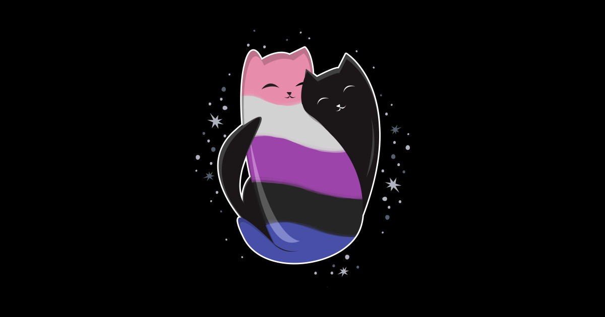 Genderfluid Cat LGBT Pride Flag - Genderfluid - Sticker | TeePublic