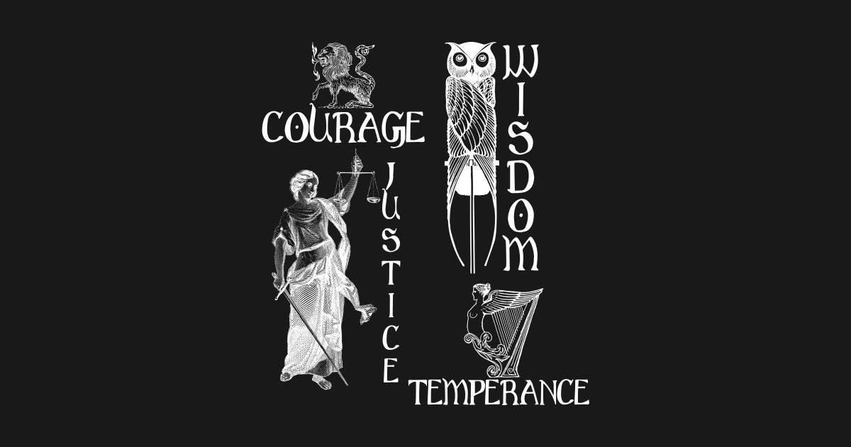 Stoics, Four Cardinal Virtues - Stoics Four Cardinal Virtues - T-Shirt ...