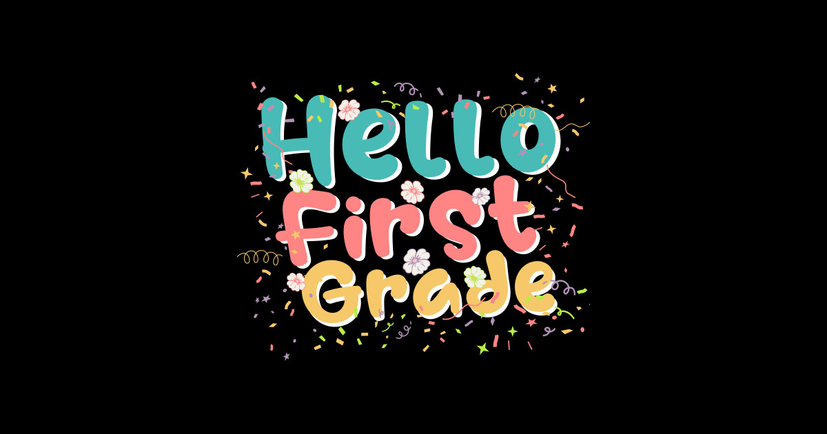 First Grade Rainbow Girls Boys Teacher First Day Of Shool - Back To ...