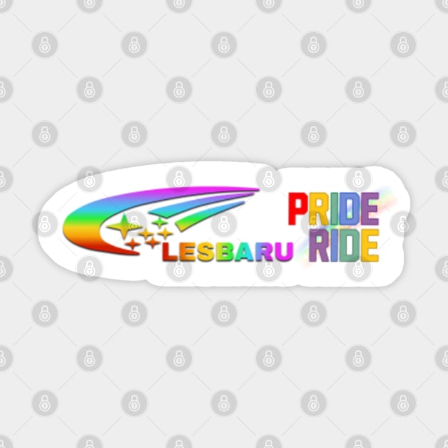 Lesbaru Pride Ride - Subaru - Sticker | TeePublic