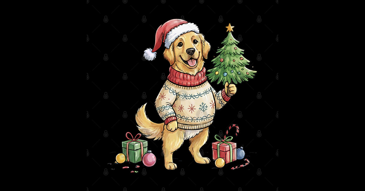 Dog-Christmas - Dog Christmas - Sticker | TeePublic