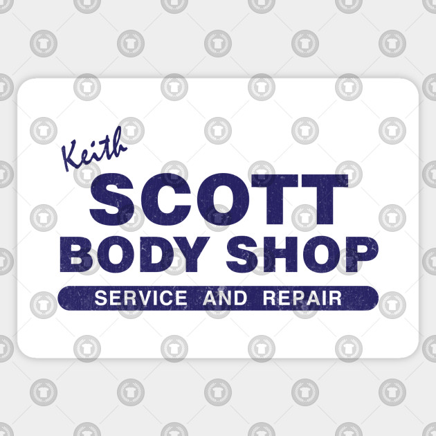 Keith Scott Body Shop Hoodie - One Tree Hill - Sticker | TeePublic
