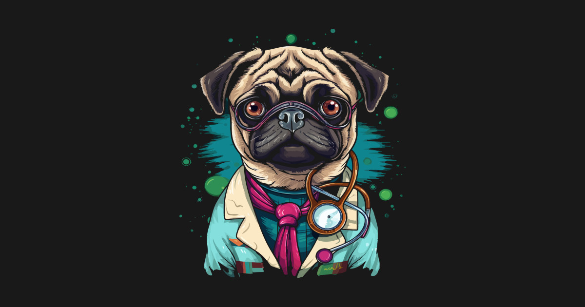 Pug Doctor - Pug - T-Shirt | TeePublic