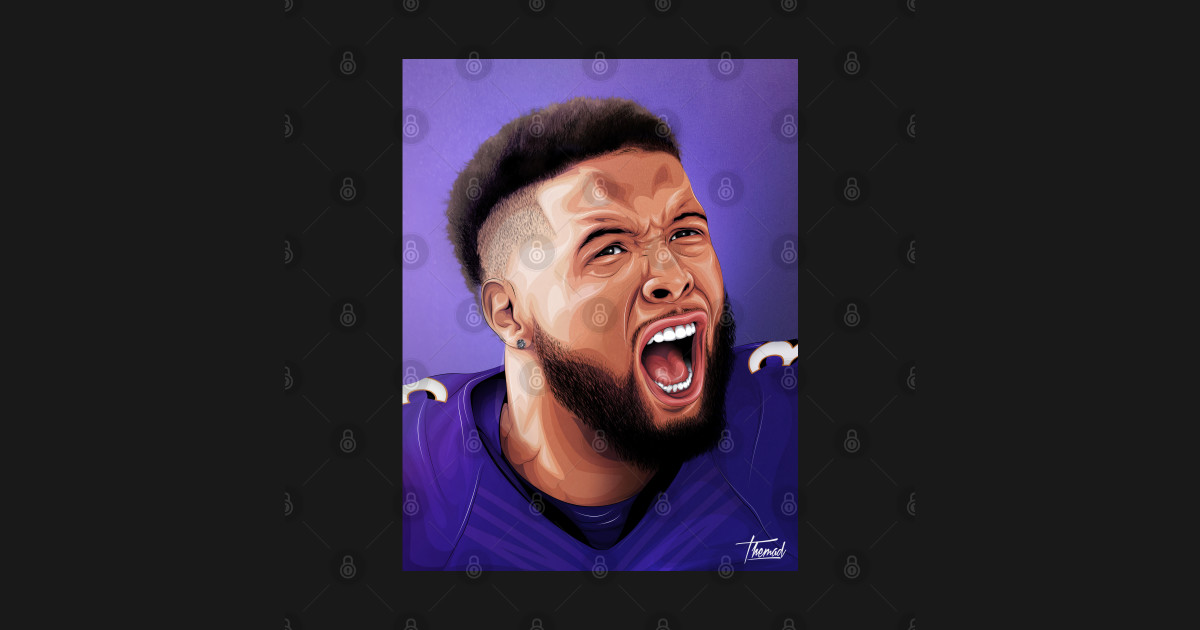 OBJ JR. / RAVEN COLORS - Odell Beckham Jr Ravens - T-Shirt | TeePublic