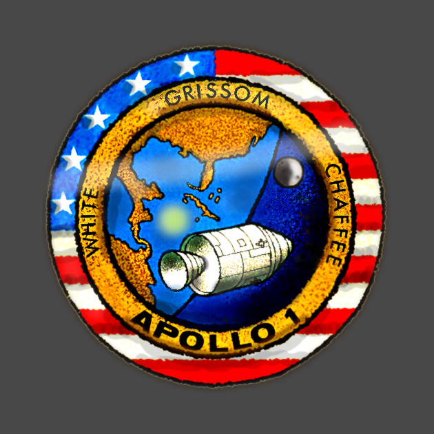 apollo 1 mission "patch" art work - Apollo Moon Missions - T-Shirt ...