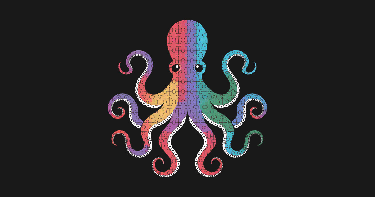 Octopus Autism Puzzle for Women Men Kids - Autism Awareness - Octopus ...