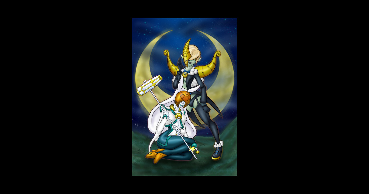 Lunalight Black Sheep and White Rabbit Pinup - Yugioh - Magnet | TeePublic