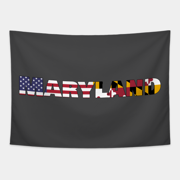 Maryland State Flag/American Flag Logo - Maryland - Tapestry | TeePublic