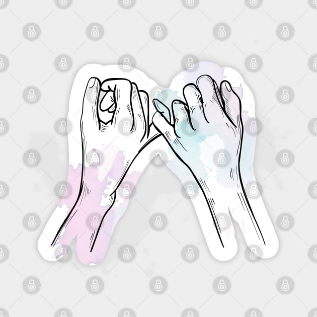 Pinky Promise Hand drawn - Pinky Promise Hand Drawn - Sticker | TeePublic