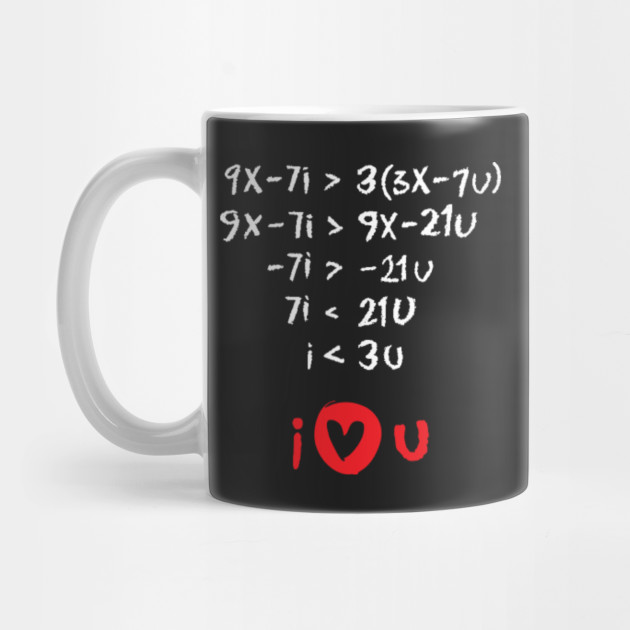 I love You Math Formula Math Equation - Math - Mug | TeePublic