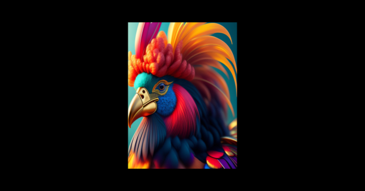 hyper relistic majestic rooster with a carnival mask - Hyper Relistic ...