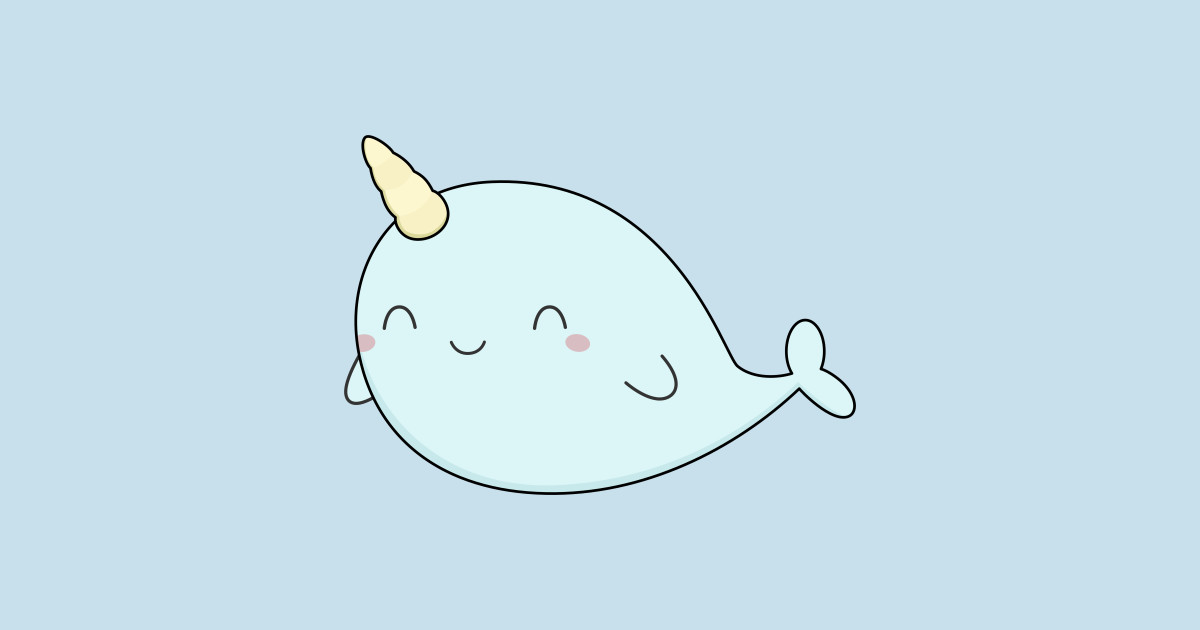 Kawaii Cute Narwhal T-Shirt - Narwhal - T-Shirt | TeePublic
