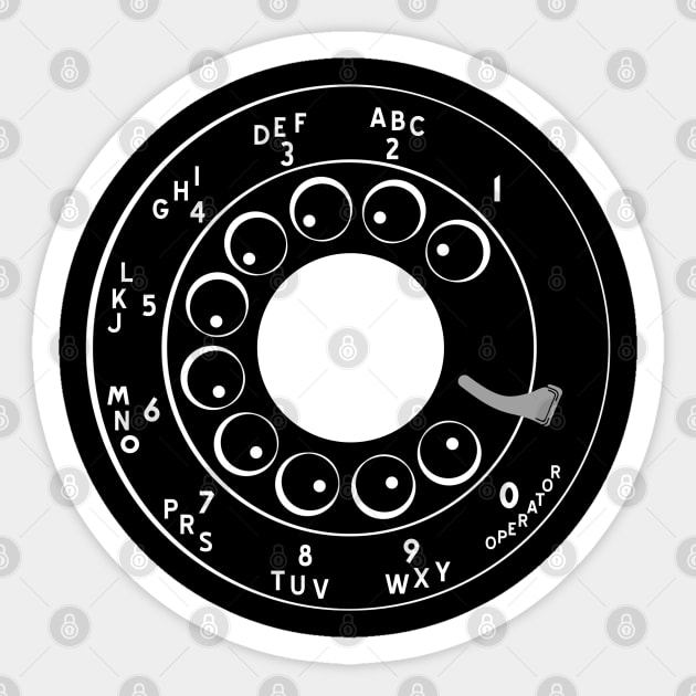 Rotary Telephone Dial Vintage - Rotary Phone - Sticker | TeePublic