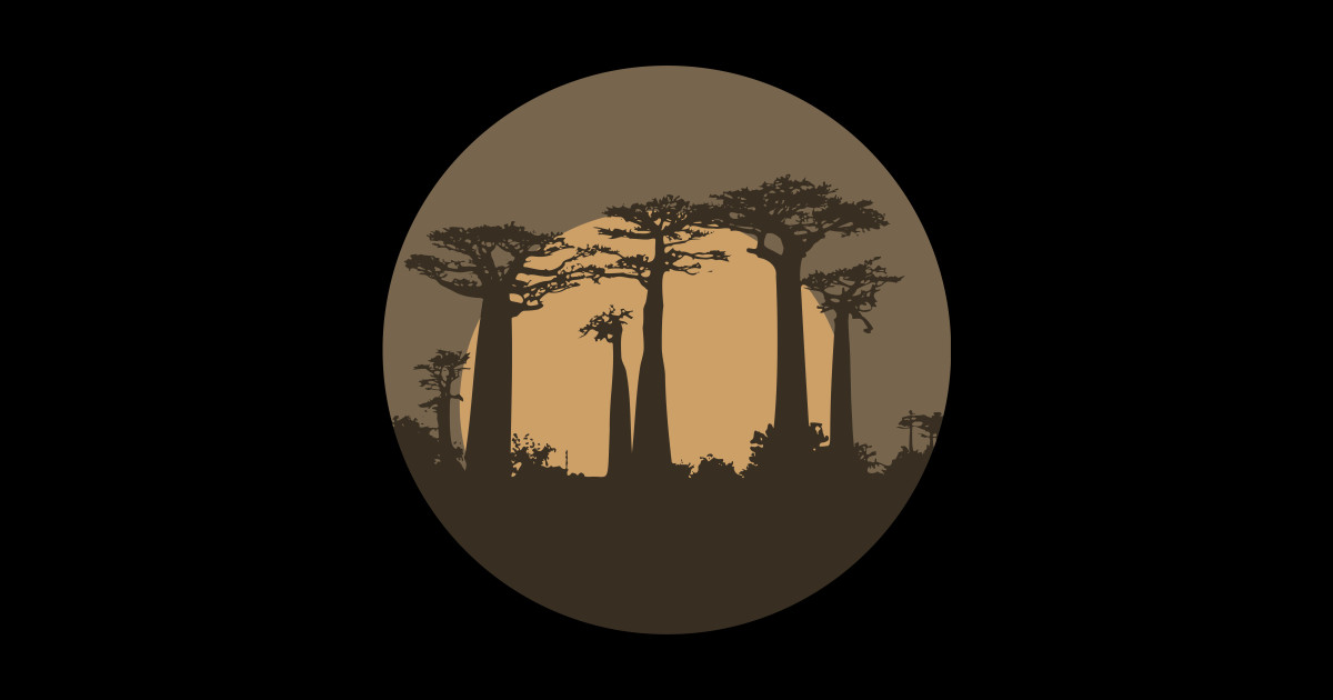 Baobab tshirt tree african - Travel - Sticker | TeePublic