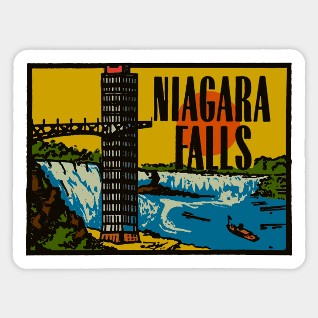 Vintage Niagara Falls Decal - Niagara Falls - Sticker | TeePublic