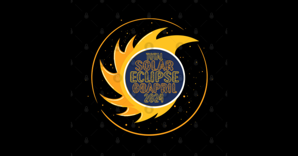 Floral Solar Eclipse Logo, Total Solar Eclipse Path of Totality Art ...