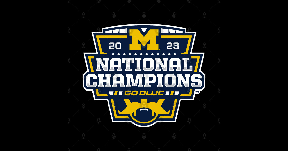 Michigan Football 2023 National Champions Logo - Michigan Wolverines ...