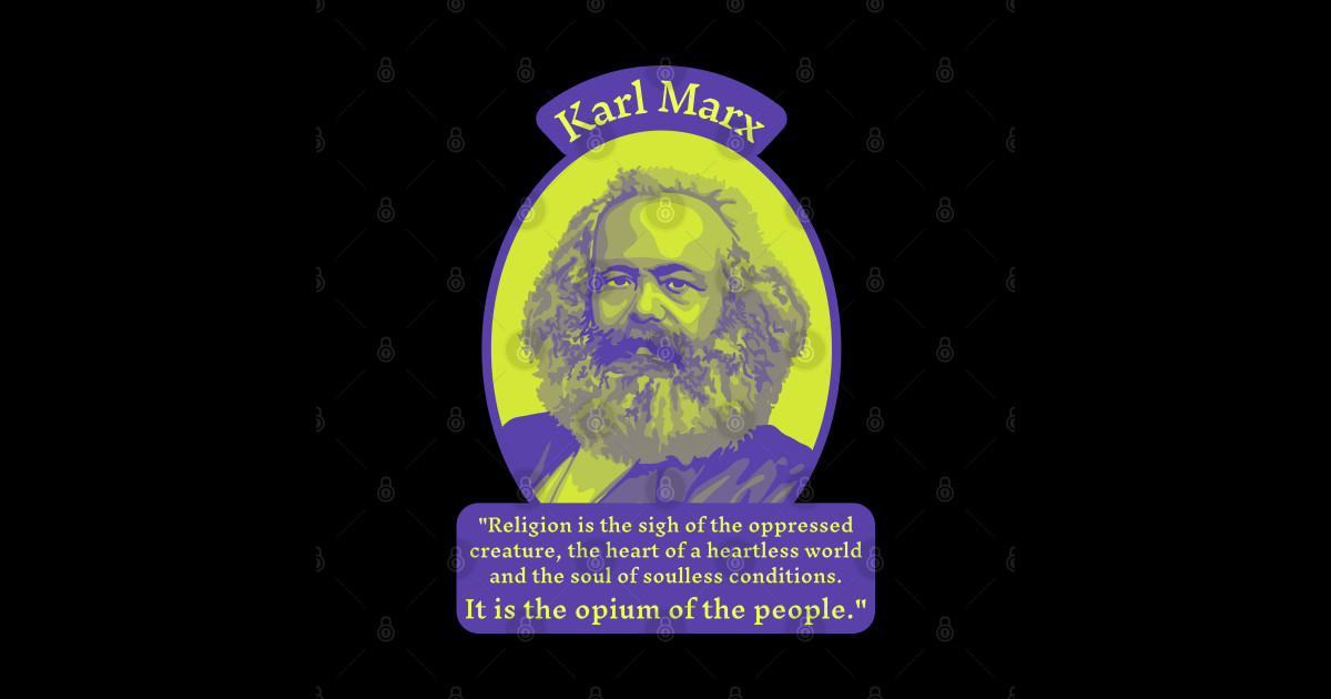 Karl Marx Portrait and Quote - Karl Marx - Sticker | TeePublic