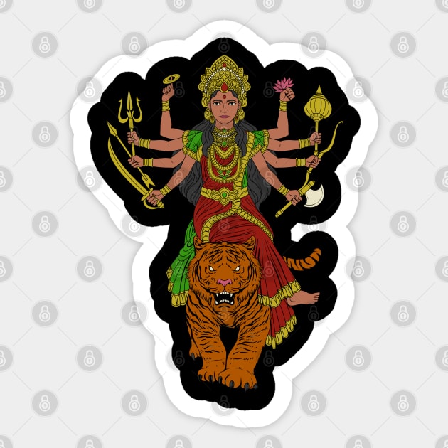 Hindu God - Durga - Durga - Sticker | TeePublic