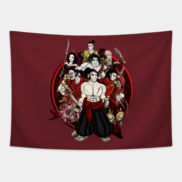 Battle Realms Serpent Clan Heroes - Battle Realms - Tapestry | TeePublic