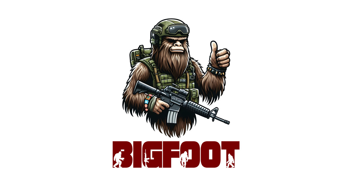 Tactical Bigfoot - Bigfoot - T-Shirt | TeePublic