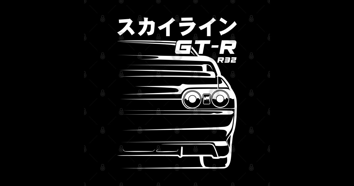 Skyline R32 GT-R Silhouette - Nissan Skyline - Sticker | TeePublic