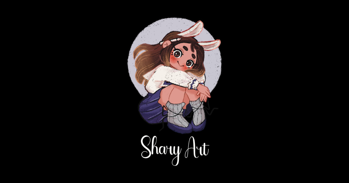 Shary art logo white - Shary - Sticker | TeePublic