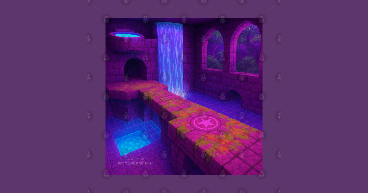 The Violet Engine Shrine - Video Game Art - T-Shirt | TeePublic
