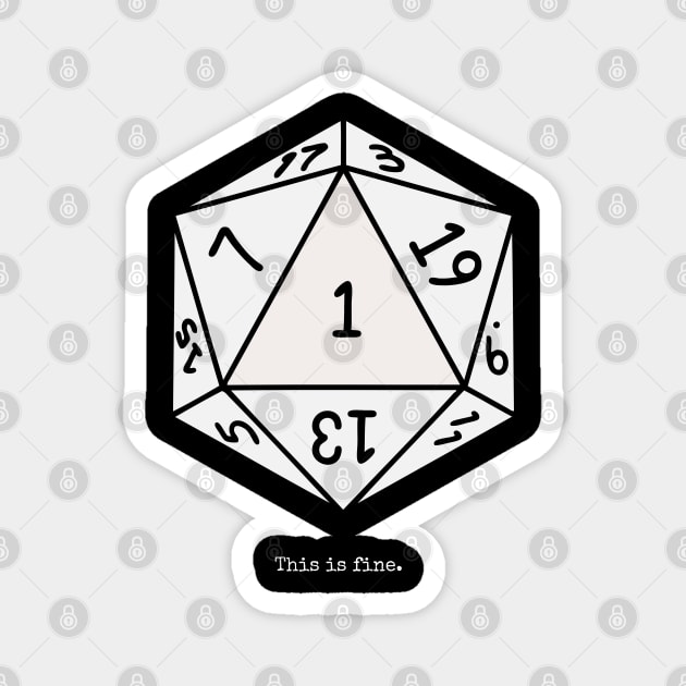 Nat 1 Crit Fail - This is Fine - DnD Inspired - Dungeons And Dragons ...