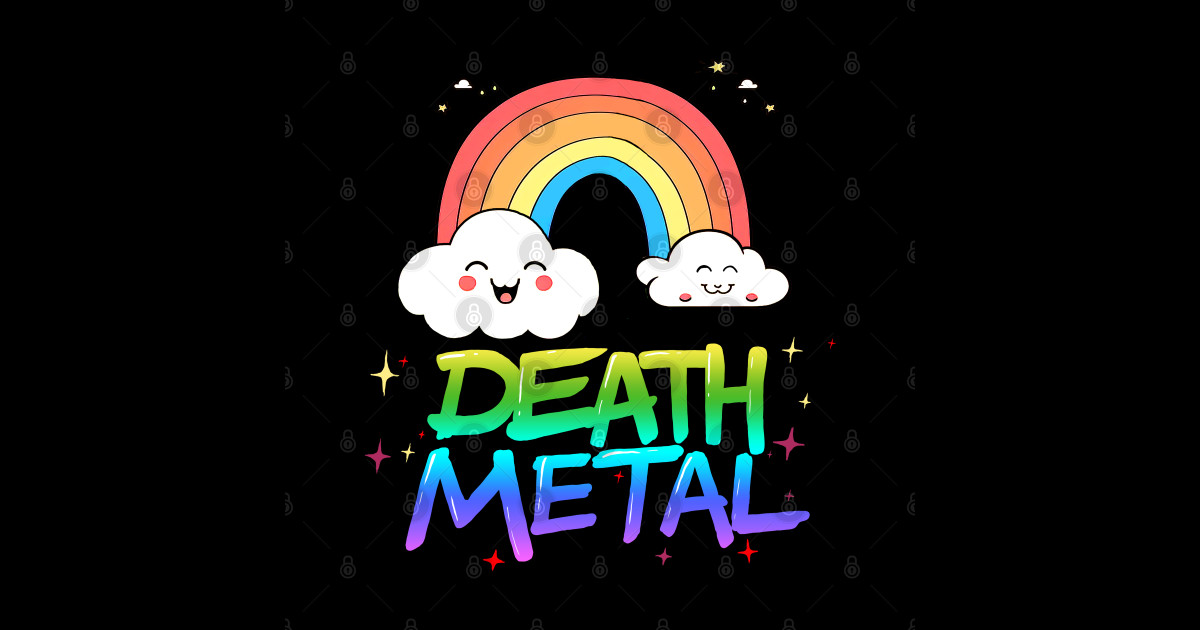 DEATH METAL RAINBOW - Death Metal Unicorn - Sticker | TeePublic