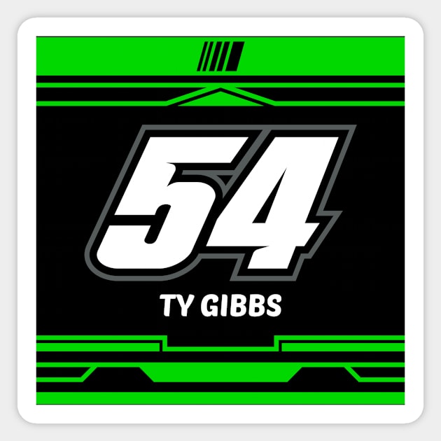 Ty Gibbs white and green #45 2024 NASCAR art design - Ty Gibbs ...