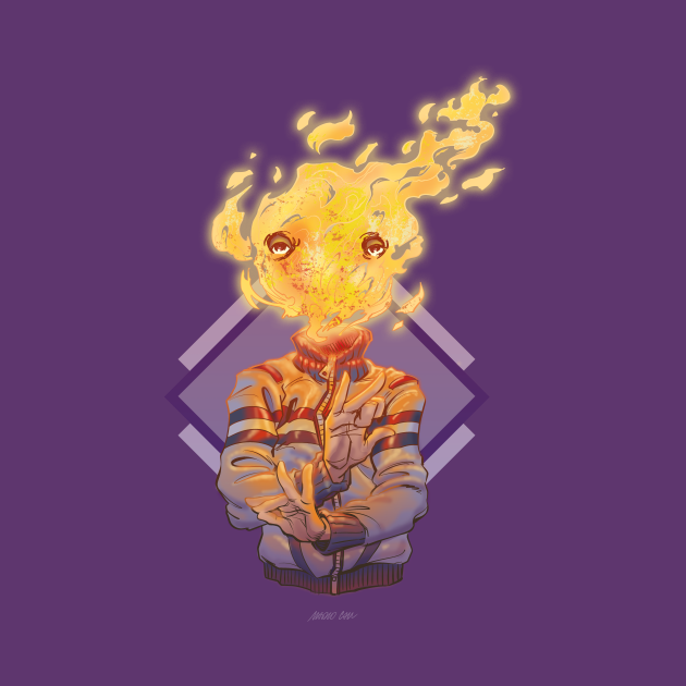 Flame Head - Flames - T-Shirt | TeePublic