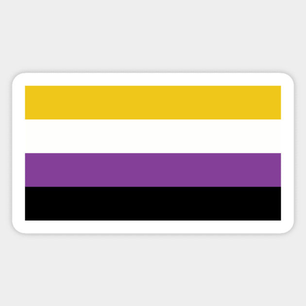 Non-Binary Flag - Lgbt - Sticker | TeePublic