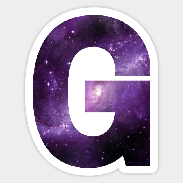 Letter G "Galaxy" - Alphabet - Sticker | TeePublic