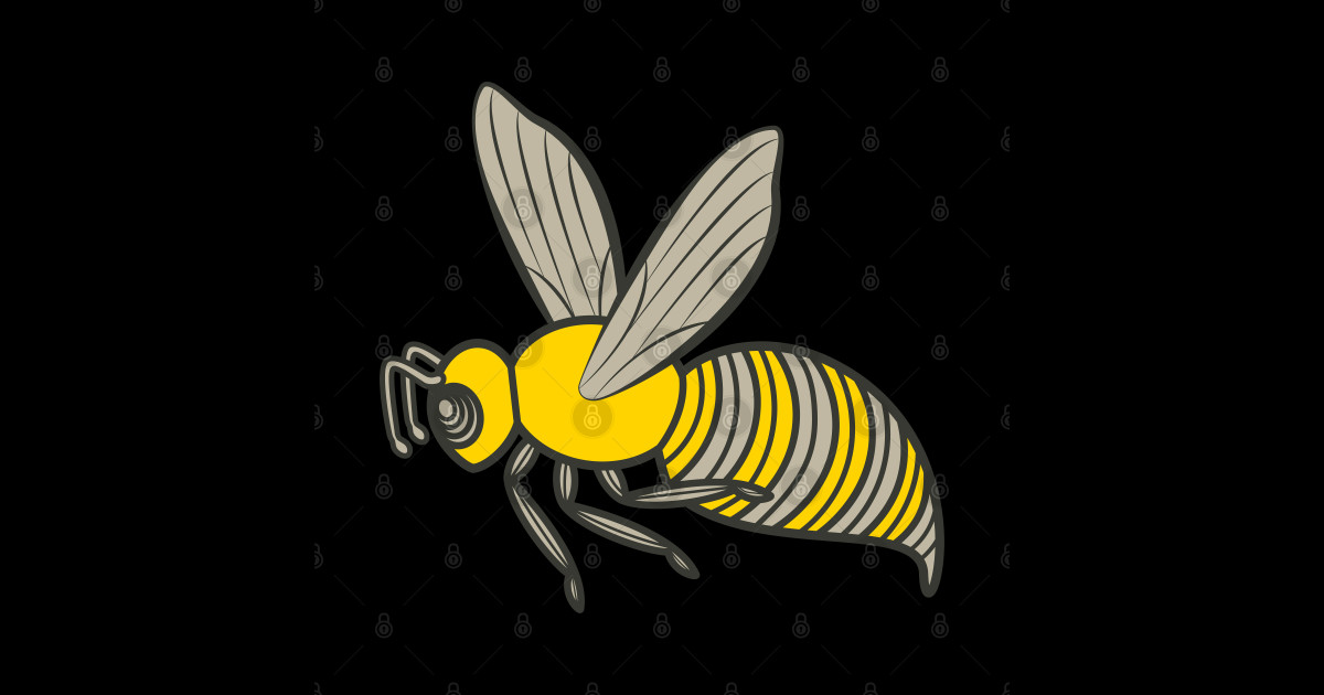 RETRO BUGS BUMBLEBEE Cute Friendly Graphic Cartoon Bee Bug - UnBlink ...