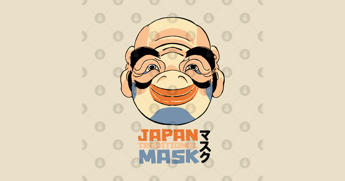 Traditional Japanese Mask - Japan Mask - T-Shirt | TeePublic