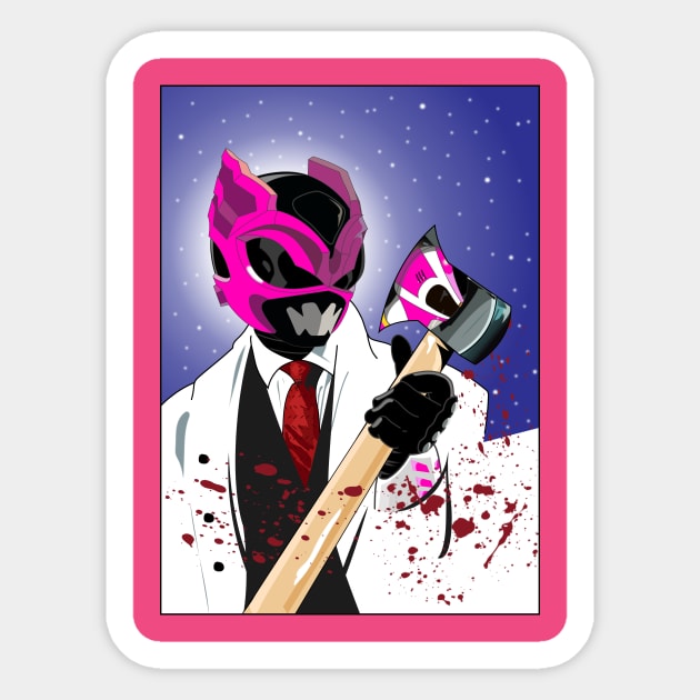 American Psycho Ranger Pink - Power Rangers - Sticker | TeePublic