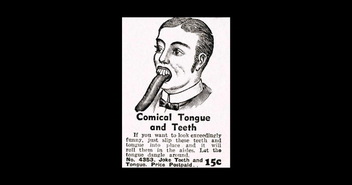 Comical Tongue and Teeth - Comical - Sticker | TeePublic