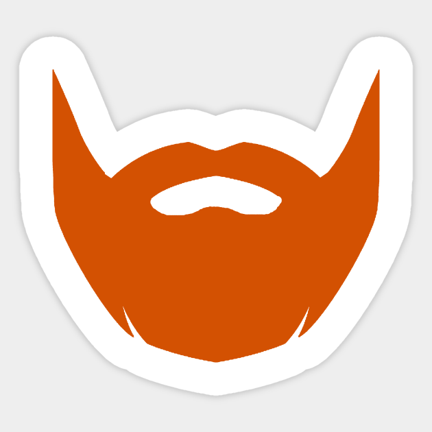 Red Beard - Beard - Sticker | TeePublic