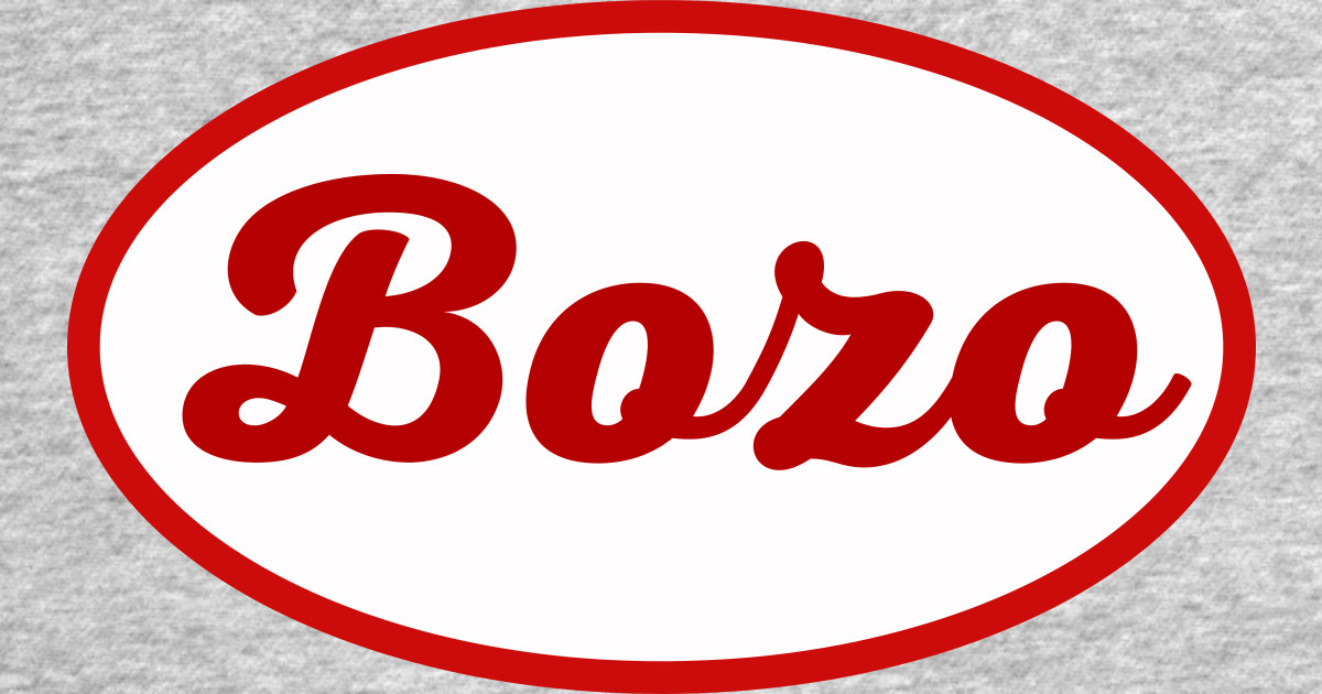Funny Red Cursive Letters 'Bozo' Retro/Vintage Mechanic Style Name Tag ...
