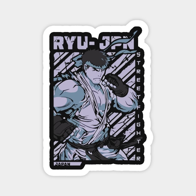 Ryu Street Fighter theme Fan art - Street Fighter - Magnet | TeePublic