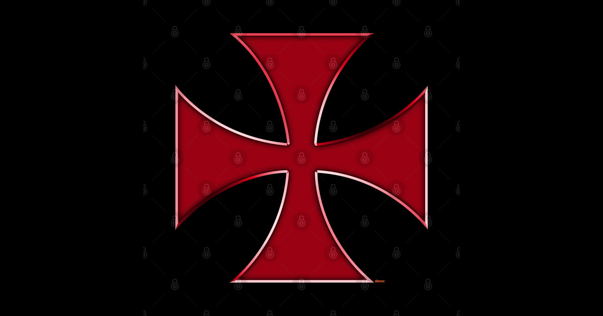 Templar cross 4 - Templar - Sticker | TeePublic