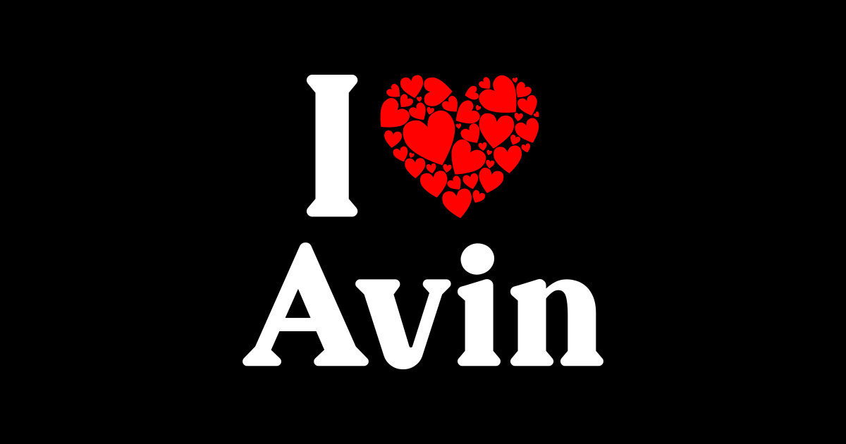 Avin Heart - I Love Avin - Name - Sticker | TeePublic