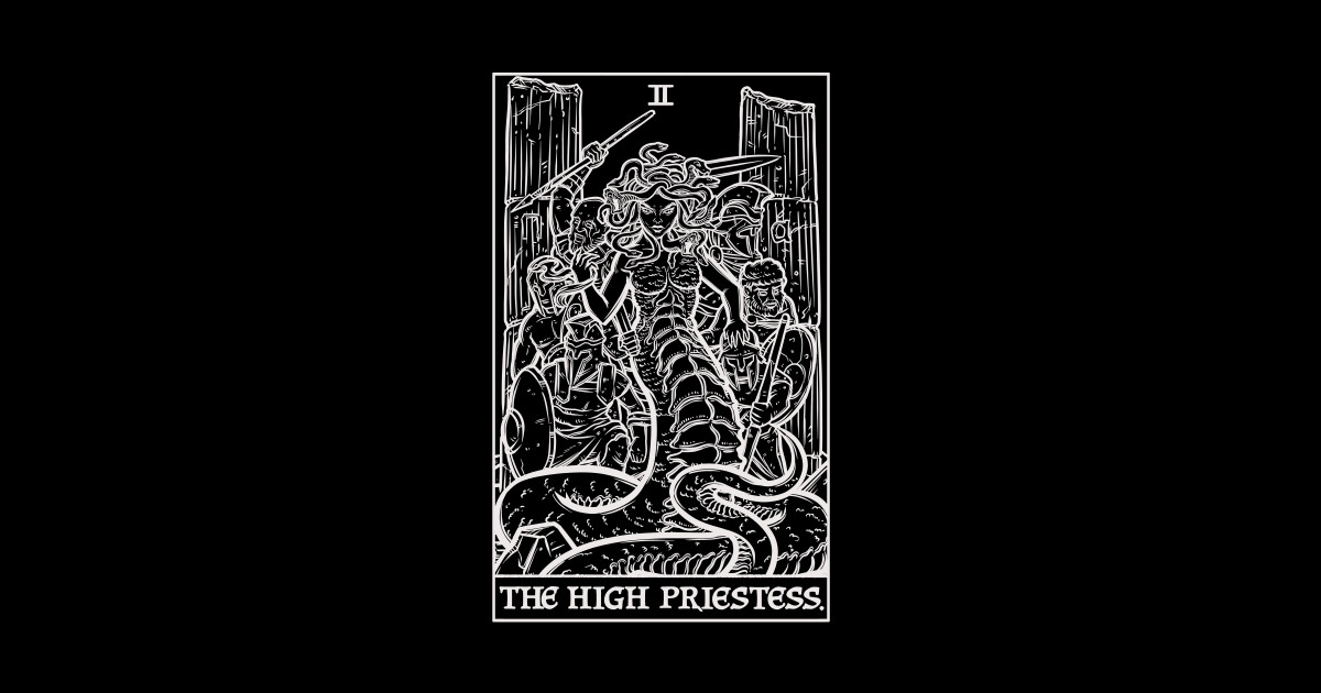 The High Priestess Tarot Card Terror Tarot Shadow Edition - Medusa ...